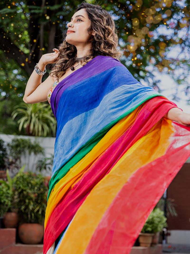 Rainbow (Pure Mul Cotton Saree)