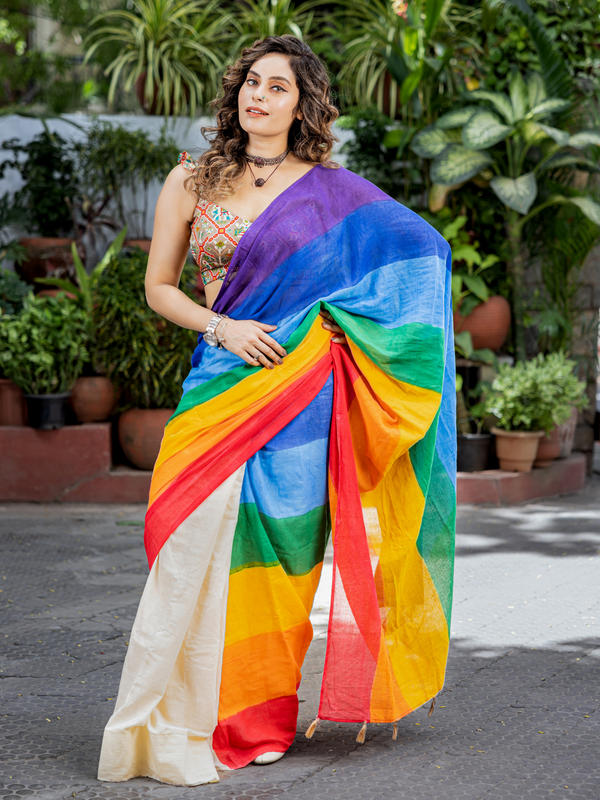 Rainbow (Pure Mul Cotton Saree)